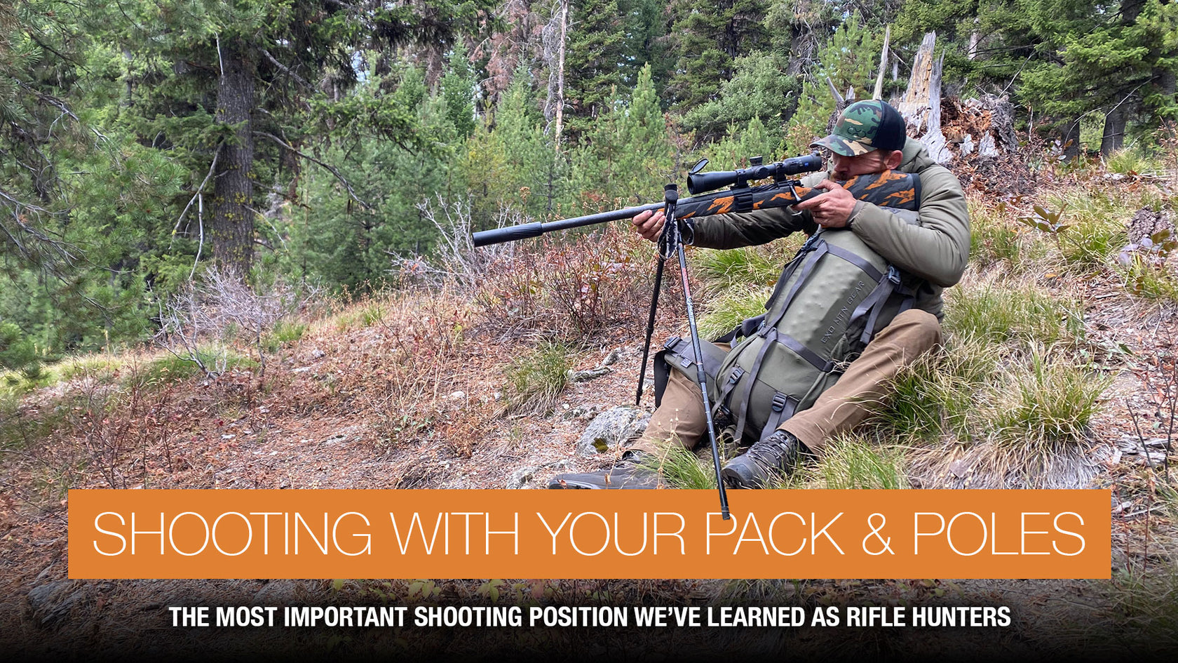 How To Shoot With Your Pack & Trekking Poles While Rifle Hunting – Exo ...